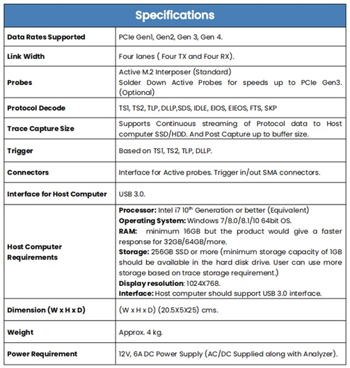 Prodigy PCIe Protocol Analyzer